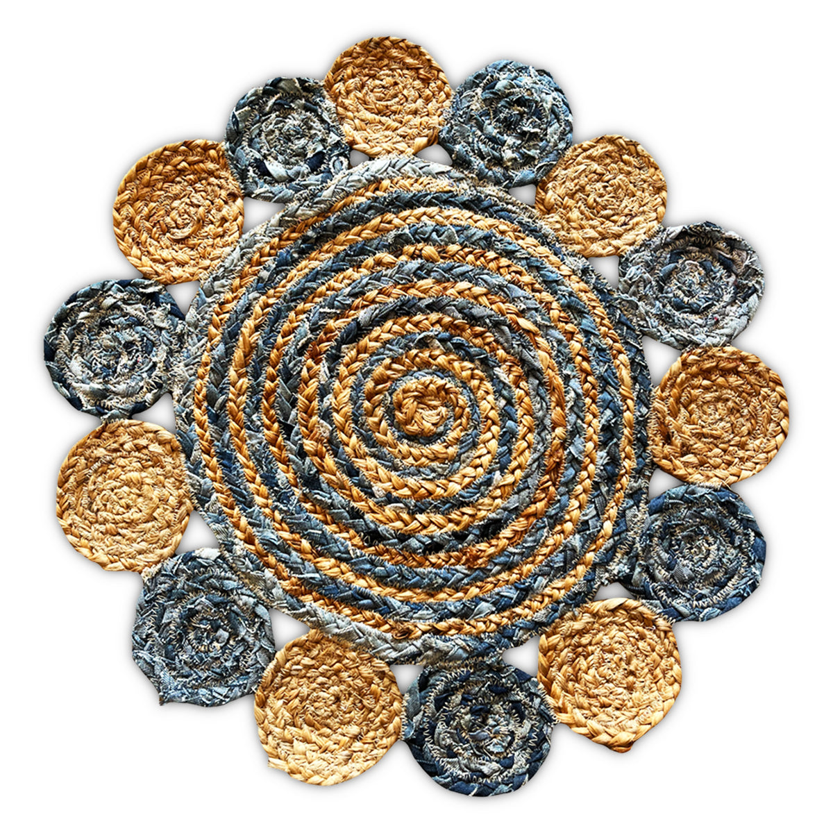 Denim Area Rugs in circle patterns – KalinMart